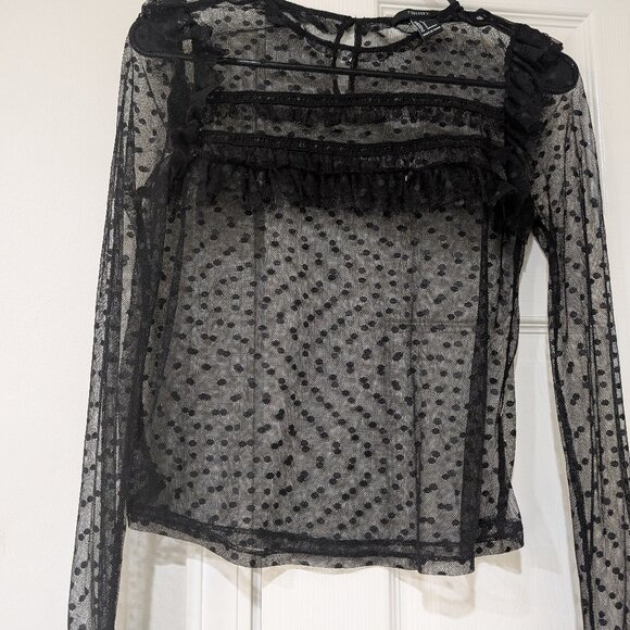 Forever 21 | Tops | Sheer Black Top | Poshmark